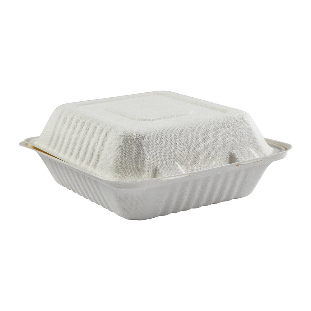 PrimeWare D-PLA-18 8" Deep Hinged PLA-lined Clamshell Container ...